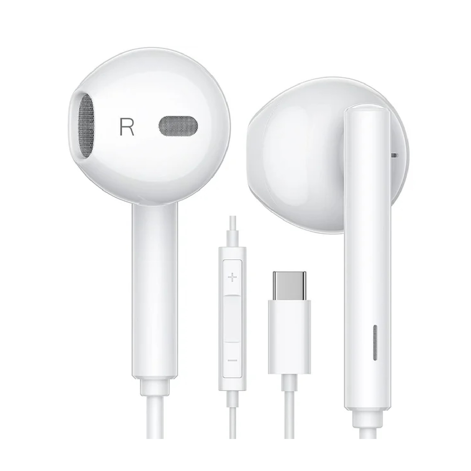 Type-C Earpods Earphones with Remote and Mic for Android and iPhones ...
